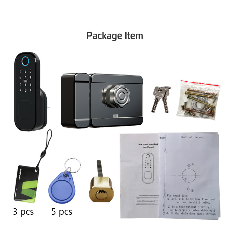 JCIF03 Outdoor Waterproof Smart Fingerprint Rim Door Lock - JCSMARTS